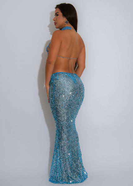 Drip District Pearls Sequin Bikini Set Blue – Diva Boutique Online