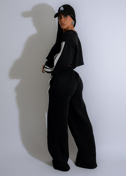 Street Pulse Stripes Pant Set Black – Diva Boutique Online
