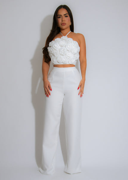 Amora Rose Floral Pant Set White – Diva Boutique Online